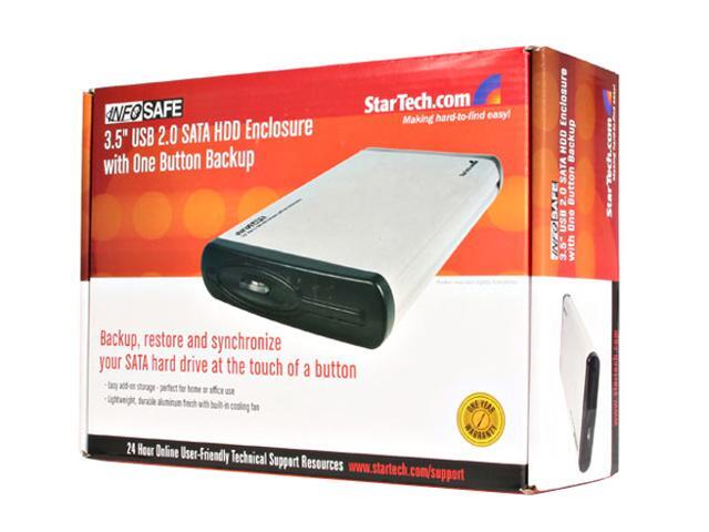 StarTech.com InfoSafe SAT3510U2B Silver External Enclosure With One ...