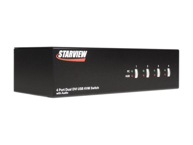 StarTech.com SV431DVIDDU 4 Port StarView Dual DVI USB KVM Switch with ...