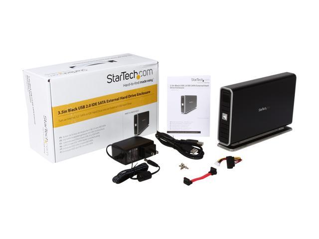 StarTech InfoSafe UNI3510U2 Aluminum 3.5" Black USB 2.0 to IDE SATA ...