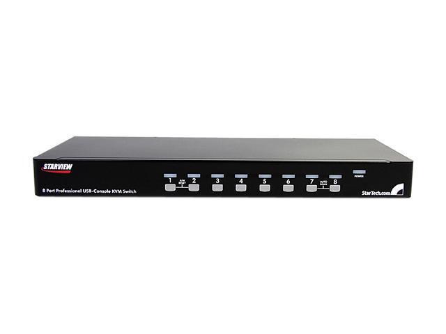 StarTech.com SV831DUSBUK 8 Port 1U Rack Mount USB KVM Switch Kit with ...