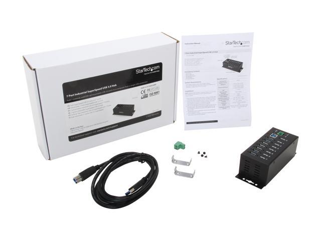 StarTech.com ST7300USBM 7 Port Metal Industrial SuperSpeed USB 3.0 Hub ...