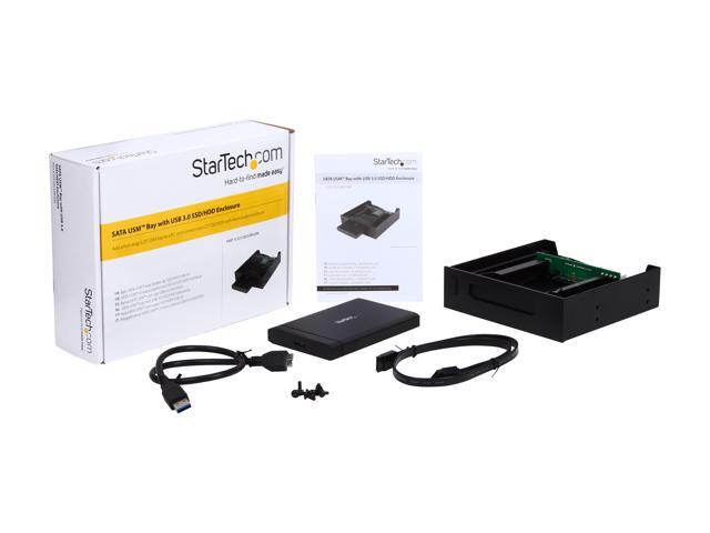 StarTech.com S2510U33RUSM Black 5.25" USM Storage Bay with 2.5" SATA ...