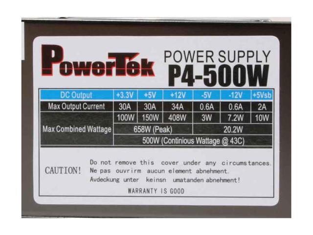 Powertek powertek500 500 W Power Supply - Newegg.com