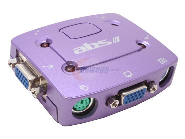 Open Box: ABS NW-605-PS/2 4 port PS/2 KVM switch with 4 cables - Newegg.com