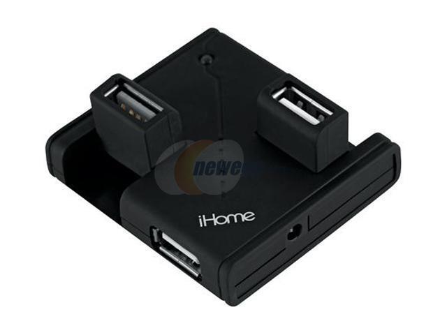 iHome IH-U555FB Black 4-Port USB 2.0 Notebook Hub - Newegg.com