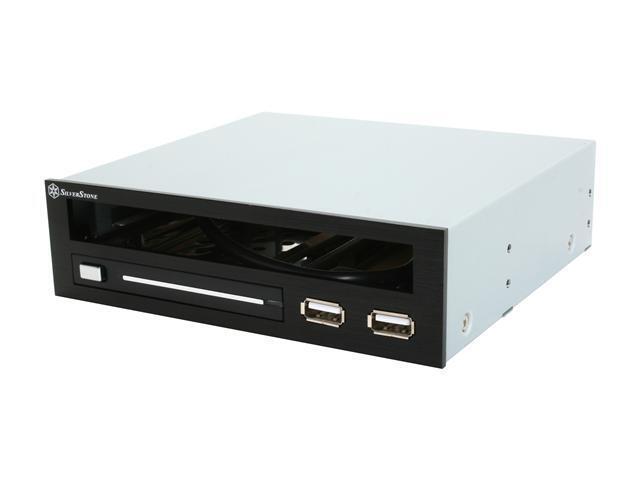 SilverStone TS03B 5.25" Silent Combo Drive Bay, Black, 12.7mm Slim ...