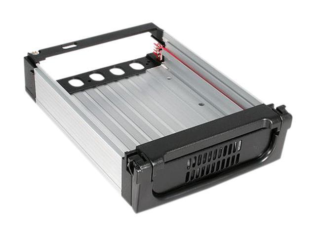 StarTech.com Black Aluminum 5.25in Rugged SATA Hard Drive Mobile Rack ...