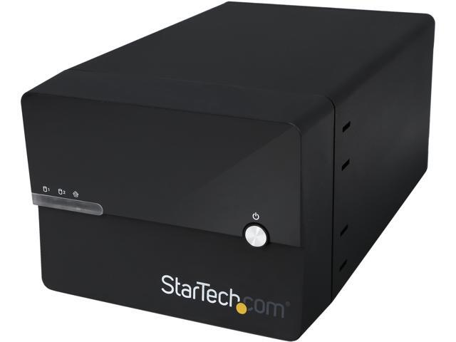 StarTech.com S352BMU3N Black Dual Bay Gigabit NAS RAID Enclosure for 3. ...