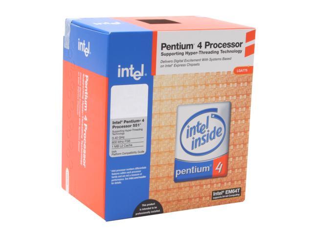 Intel Pentium 4 551 - Pentium 4 Prescott Single-Core 3.4 GHz LGA 775 ...