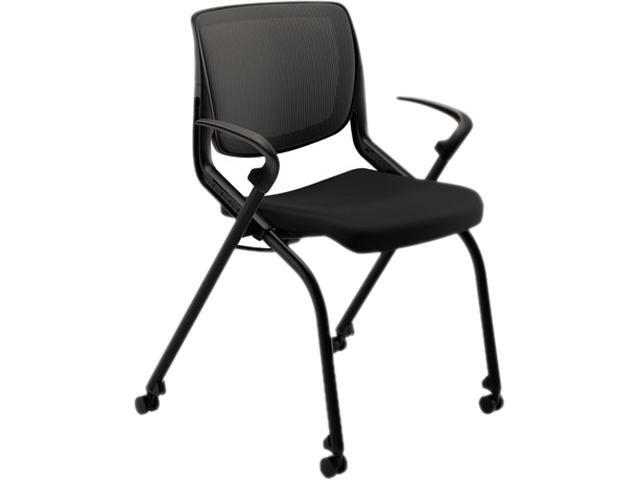 HON Motivate Nesting / Stacking Chair - Fabric Black Seat - Fabric ...
