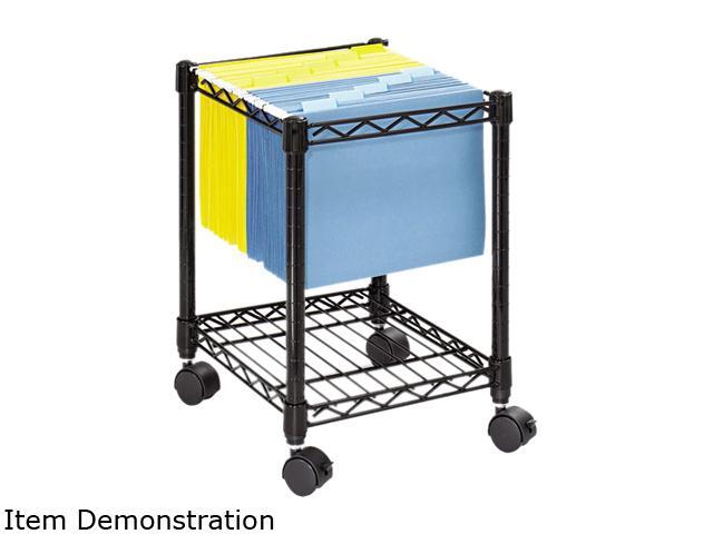 Safco Compact Mobile Wire File Cart One-Shelf 15-1/2w x 14d x 19-3/4h ...