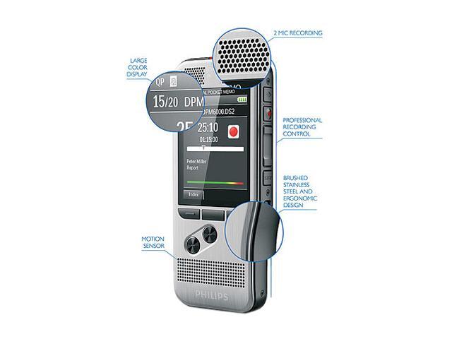 Philips DPM6000 PocketMemo Digital Voice Recorder with Push Button ...