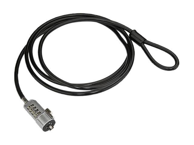 StarTech.com Laptop Combination Lock 6 ft. 4 Digit, Vinyl Coated Steel ...