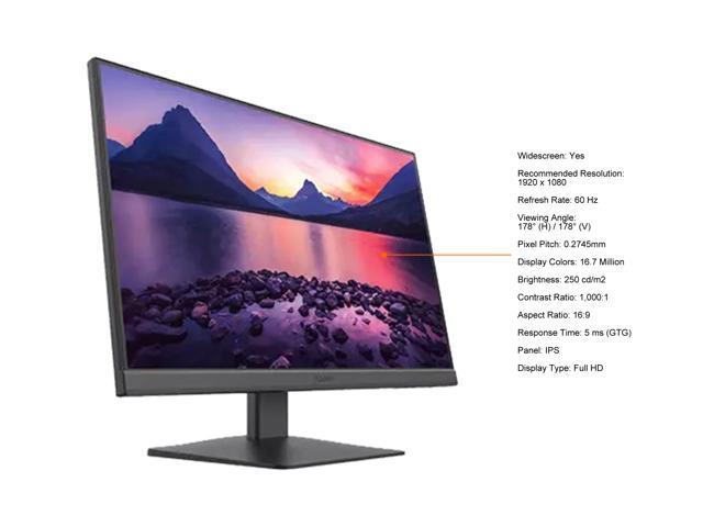 Planar PXN2400 LED Monitor 24" FHD 1080p HDMI VGA DisplayPort speakers ...