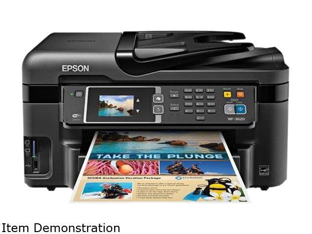 Epson WorkForce WF-3620 Wireless All-in-One Color Inkjet Multifunction ...