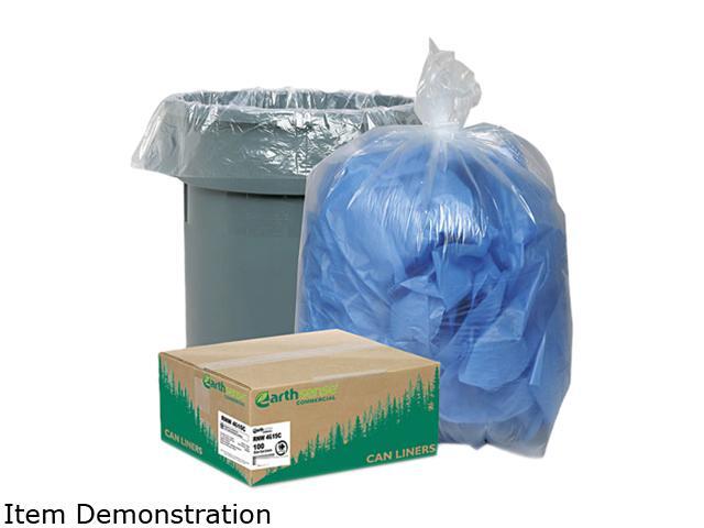 Webster - RNW4615C - Clear Recycled Can Liners, 40-45gal, 1.5mil, Clear ...
