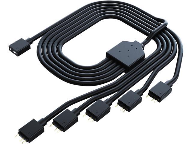 Cooler Master 1-to-5 Addressable RGB Splitter Cable Universal 3-pin ...