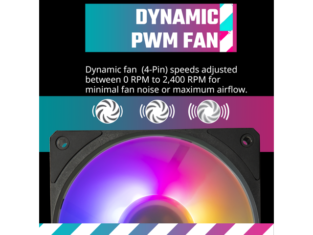 Cooler Master Mobius 120P ARGB High Performance Interconnecting Ring ...