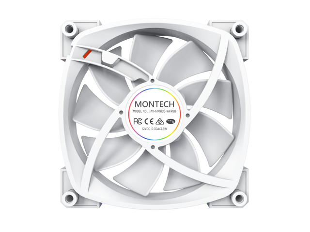 Montech AX 140 ARGB Standard Fan 1600PWM, High-End Durability, Silent Performance, and Stunning ...