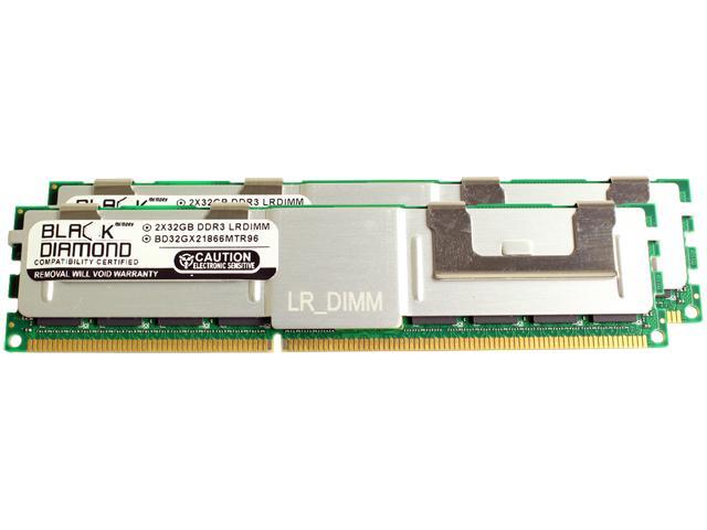 Black Diamond Memory 64GB (2 x 32GB) ECC Load Reduced DDR3 1866 (PC3 ...