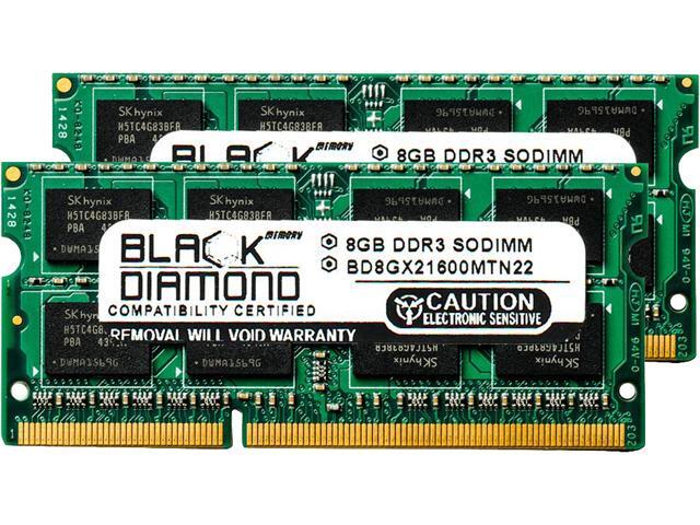 Black Diamond Memory 16gb 2 X 8gb 204 Pin Ddr3 So Dimm Ddr3 1600 Pc3