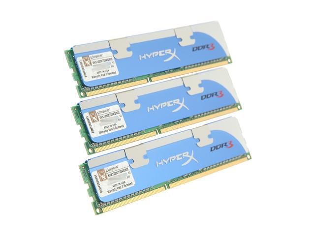HyperX 3GB (3 x 1GB) DDR3 1333 Desktop Memory Model KHX1333C7D3K3/3GX ...