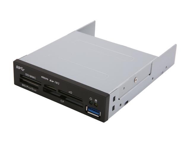 Silverstone SST-FP37B USB 3.0 USB 3.0 Card Reader, Support SDXC Format ...