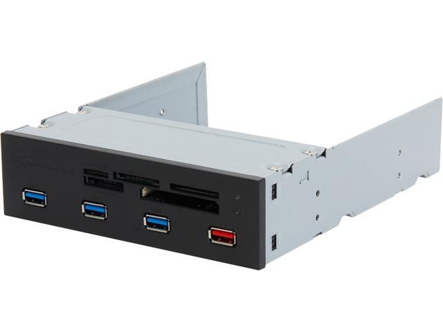 Open Box: Silverstone FP56 USB 3.0 Multifunction Card Reader with 3x USB 3.0, 1x high speed ...