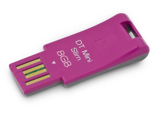 Kingston DataTraveler Mini Slim 8GB Flash Drive (USB2.0 Portable) (Pink ...