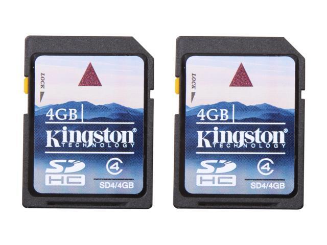 Kingston 4GB Secure Digital High-Capacity (SDHC) Flash Card Twin Pack ...