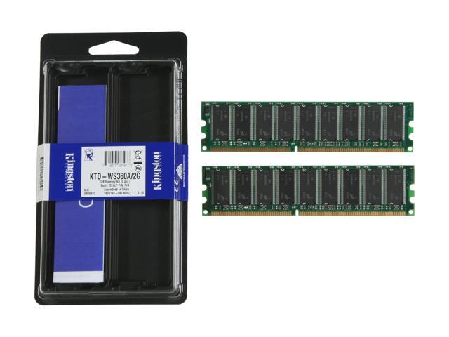 Kingston 2GB (2 x 1GB) 184-Pin DDR SDRAM Dual Channel Kit System ...