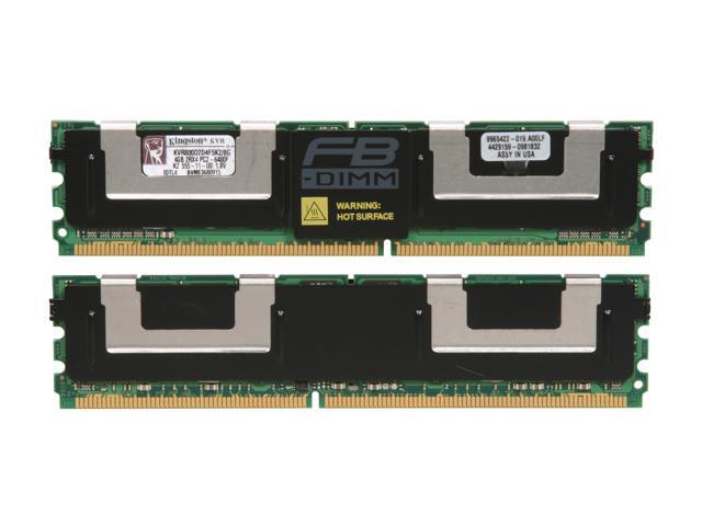 Kingston ValueRAM 8GB (2 x 4GB) ECC Fully Buffered DDR2 800 (PC2 6400 ...