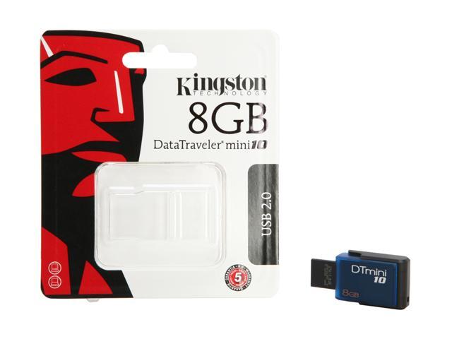 Kingston DataTraveler Mini 10 8GB USB 2.0 Flash Drive (Blue) - Newegg.com