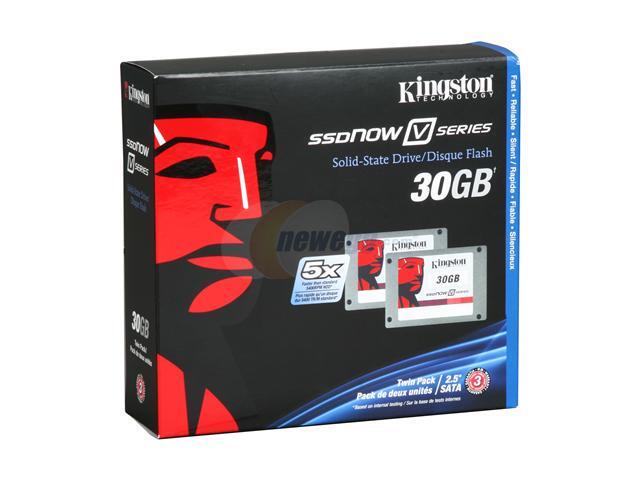 Kingston SSDNow V Series 2.5" 60GB (2 x 30GB) SATA II Internal Solid ...
