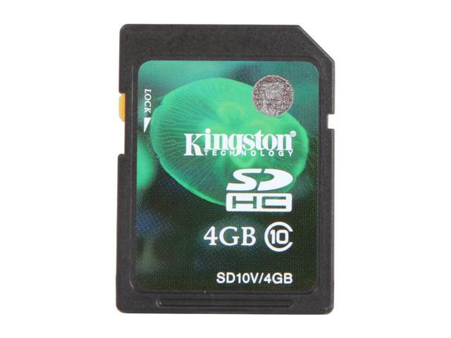 Kingston 4GB Secure Digital High-Capacity (SDHC) Flash Card Model SD10V ...