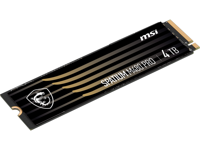 MSI SSD SPATIUM M480 PRO PCIe 4.0 NVMe M.2 4TB Internal Solid State ...
