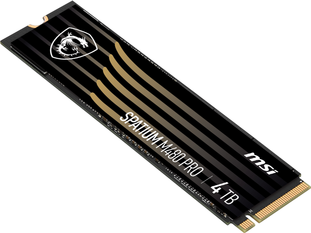 MSI SSD SPATIUM M480 PRO PCIe 4.0 NVMe M.2 4TB Internal Solid State ...