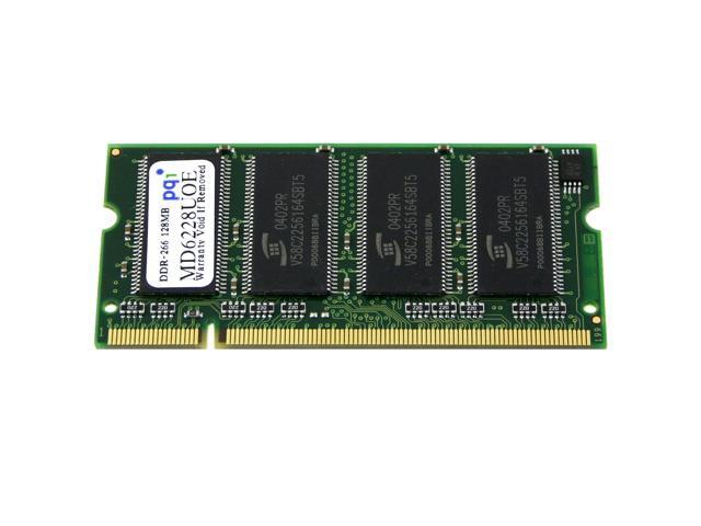PQI POWER Series 128MB 200-Pin DDR SO-DIMM DDR 266 (PC 2100) Laptop ...