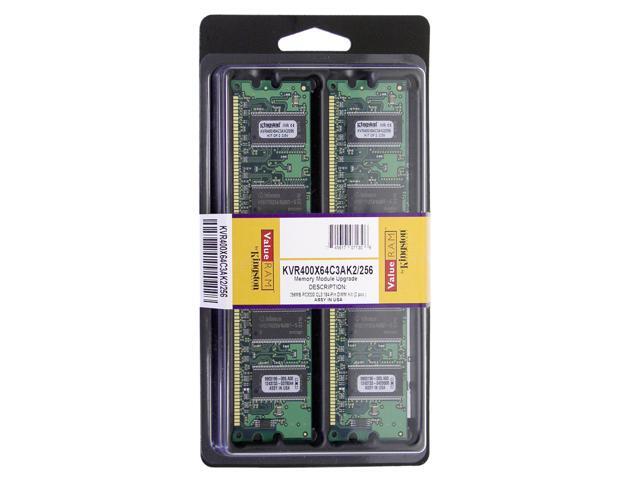 Kingston ValueRAM 256MB (2 x 128MB) DDR 400 (PC 3200) Dual Channel Kit ...