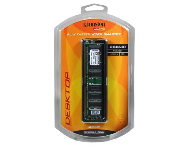 Kingston ValueRAM 256MB DDR 400 (PC 3200) Desktop Memory Model KVR400 ...