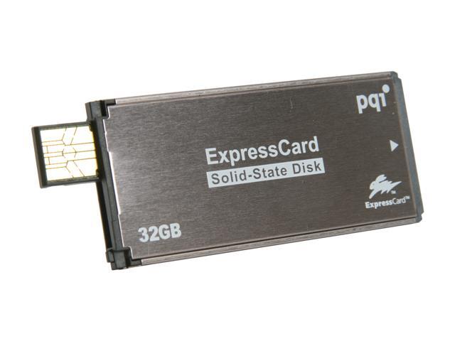 PQI S520 32GB ExpressCard & USB 2.0 External Solid State Drive (SSD ...
