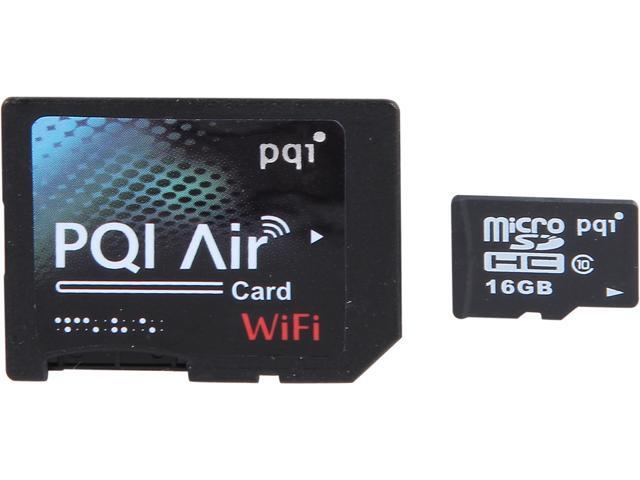 PQI Air Card 16GB Wireless Flash Memory Wi-Fi Memory Card Model 6W25 ...
