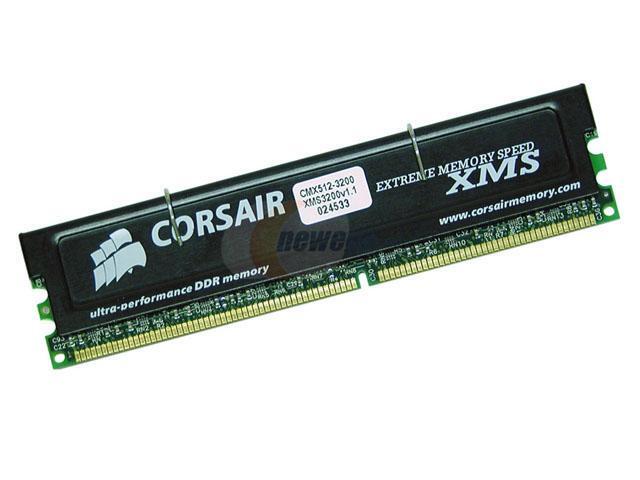 CORSAIR XMS 512MB DDR 400 (PC 3200) Desktop Memory Model CMX512-3200 ...