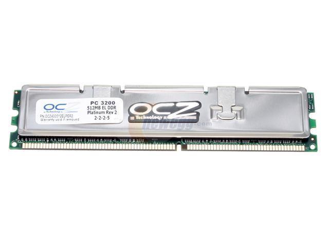 OCZ Platinum Revision 2 512MB DDR 400 (PC 3200) System Memory Model ...