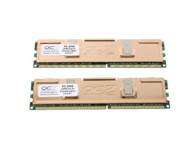 OCZ Enhanced Latency 512MB (2 x 256MB) DDR 533 (PC 4200) Dual Channel ...