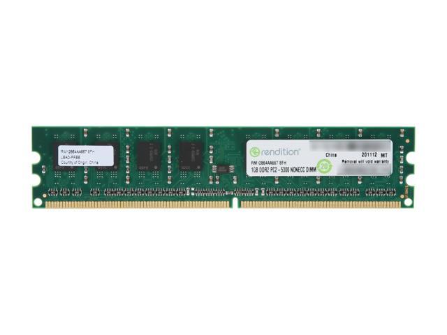 Rendition by Crucial 1GB DDR2 667 (PC2 5300) Desktop Memory Model RM12864AA667 - Newegg.com