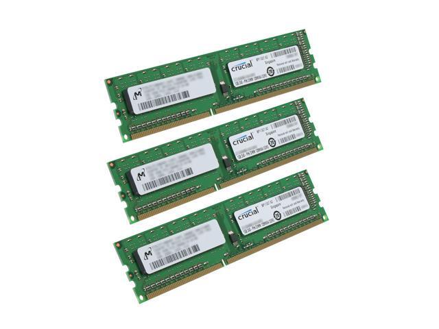 Crucial 3GB (3 x 1GB) DDR3 1333 (PC3 10600) Triple Channel Kit Desktop ...