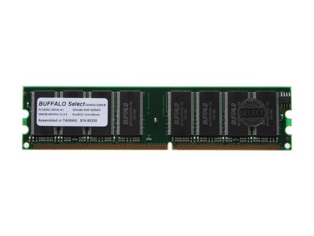 BUFFALO Select 256MB DDR 400 (PC 3200) System Memory Model DD4002-S256 ...