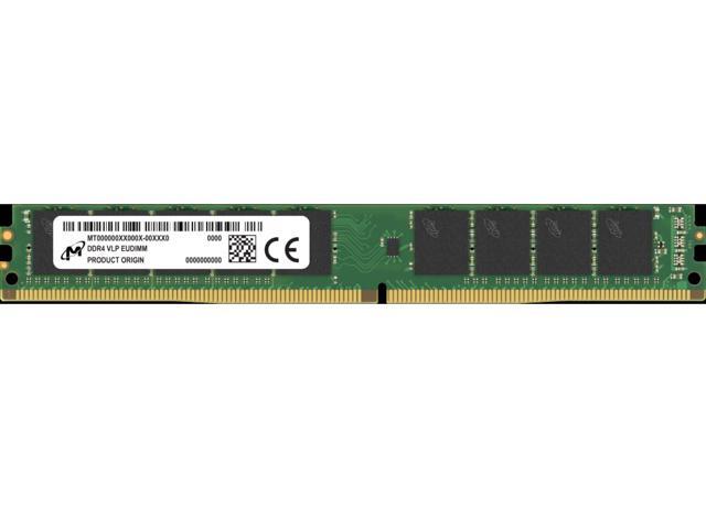 Micron 16GB Server Workstation Memory - DDR4 3200MHz - VLP ECC UDIMM - Unbuffered - 1Rx8 - CL22 ...