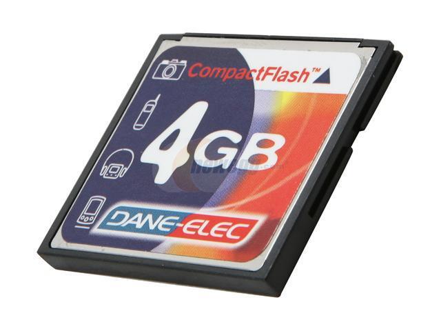 DANE-ELEC 4GB Compact Flash (CF) Flash Card Model DA-CF-4096-R - Newegg.com